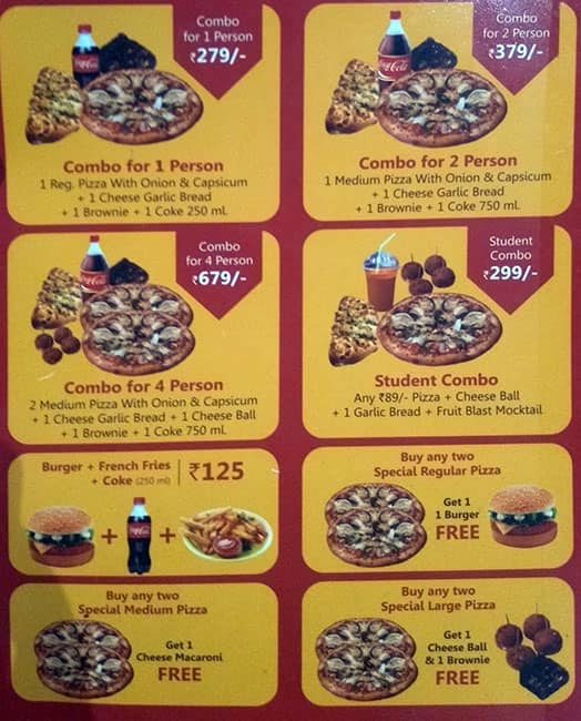 Menu at Indian Pizzeria, Indore, A-7
