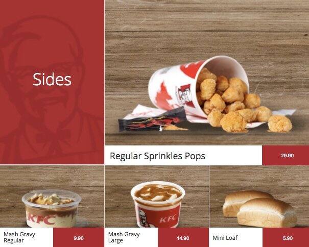 Menu at KFC Garden Route Mall restaurant, George, Shop 62