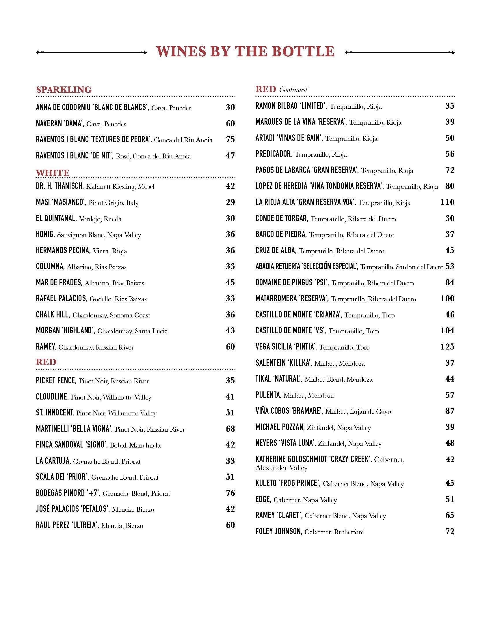 Menu at Ceviche Tapas Bar & Restaurant, Saint Petersburg, 10 Beach Dr NE