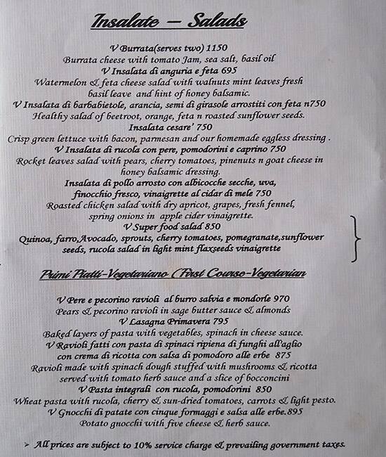 Tonino Menu, Menu for Tonino, MG Road, New Delhi - Zomato