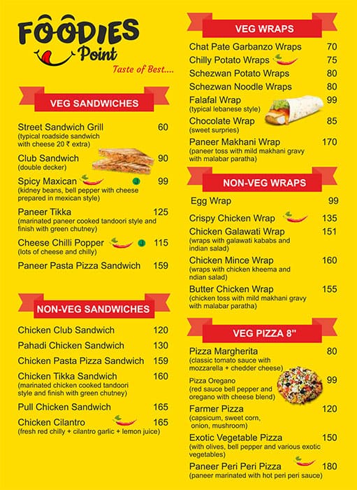 Menu of Foodies Point, Majiwada, Thane West, Thane