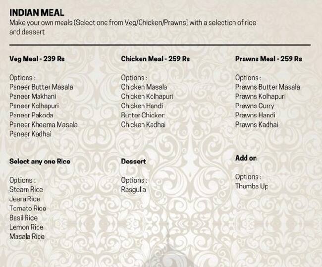 Menu of Indian Meal, Hadapsar, Pune