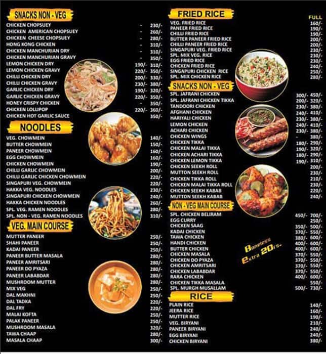 Menu at Focus On Taste, Gurugram
