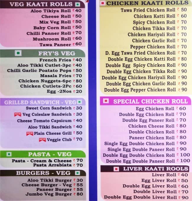 Rolls Kitchen Menu, Menu for Rolls Kitchen, Rajajinagar, Bangalore - Zomato