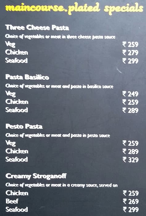 Menu at Cleo's Grill & Cafe, Chennai, 115, No 115, 4th Avenue, Indra Nagar