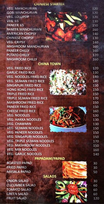 Menu at Karni's Beach Shack, Calangute