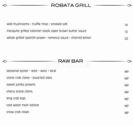 Menu at Lique Miami Waterfront Restaurant and Lounge, North Miami Beach