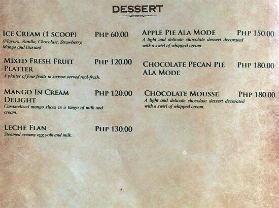 Menu at Nespresso Coffee Lounge - Wellcome Hotel, Cebu City