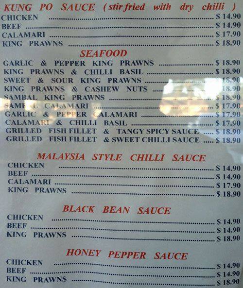 Menu at Mr Chow - Authentic Asian Cuisine restaurant, Runaway Bay