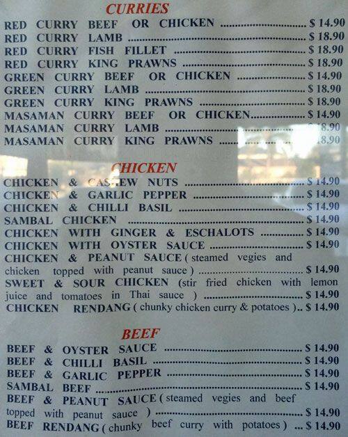 Menu at Mr Chow - Authentic Asian Cuisine restaurant, Runaway Bay