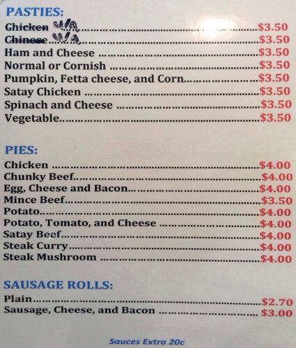 Menu at The Heights Bakery, Modbury Heights, Shop 6