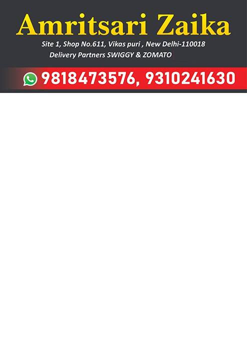 Menu of Amritsari Zaika, Vikaspuri, New Delhi