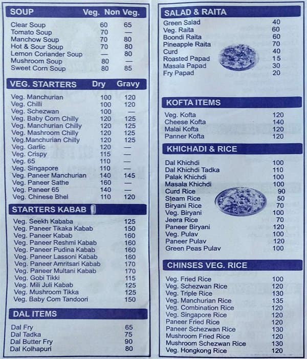 Hotel Shiv Shakti Menu, Menu for Hotel Shiv Shakti, Vashi, Navi Mumbai ...