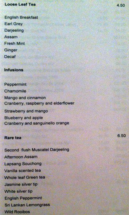 Menu at the drawing room pub & bar, London, Charlotte Street 15-17