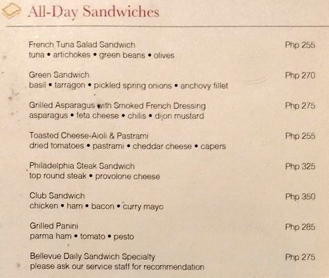 Menu at Pastry Corner, Muntinlupa, 2107 Prime Street