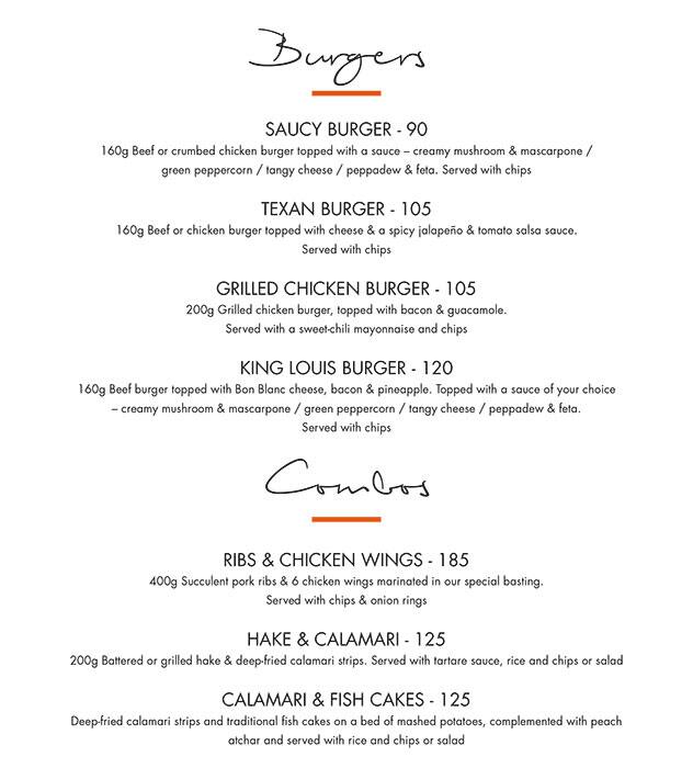 Menu at Route 57 Market restaurant, Mossel Bay