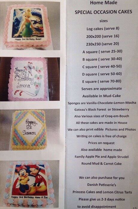 Menu at Rockingham Patisserie cafe, Waikiki, Rockingham Shopping Centre