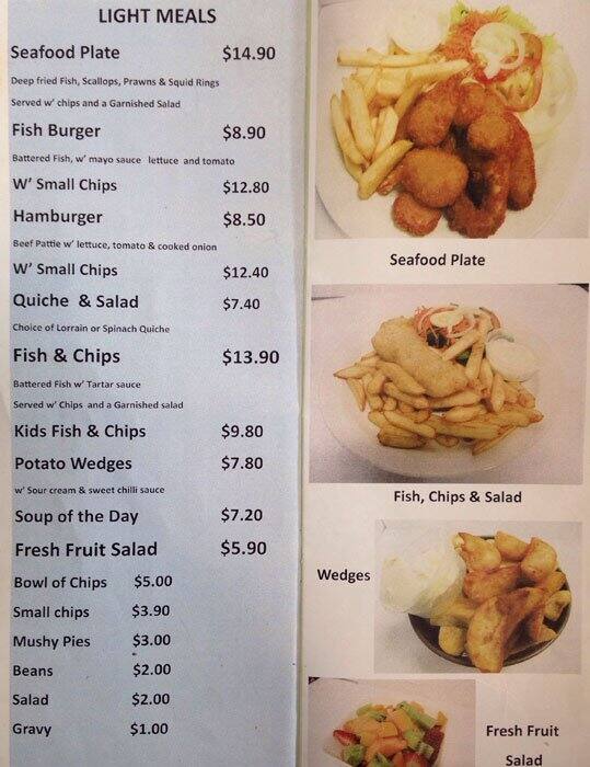 Menu at Rockingham Patisserie cafe, Waikiki, Rockingham Shopping Centre