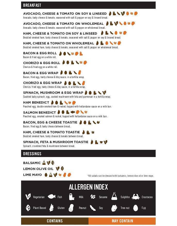 Menu at Soul Origin restaurant, Adelaide, Shop G45/71-99 Grenfell St