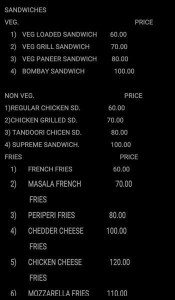 Menu of The Grind House, Yerawada, Pune