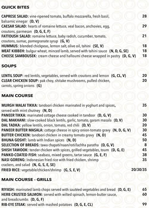 Menu of Focus Restaurant - Hyatt Place Dubai Al Rigga, Al Rigga, Dubai