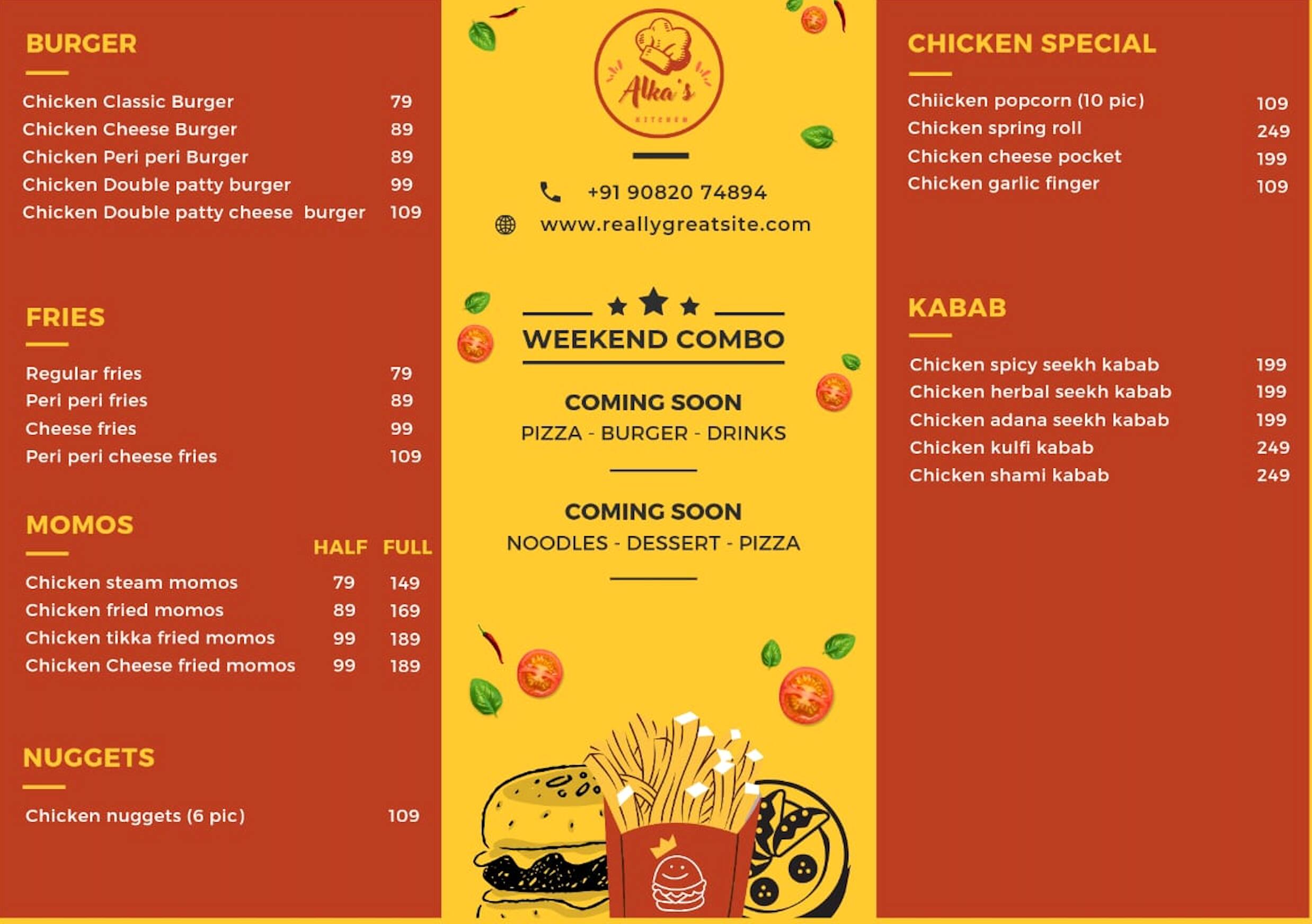 Menu of Alka'z Kitchen, Badlapur, Thane