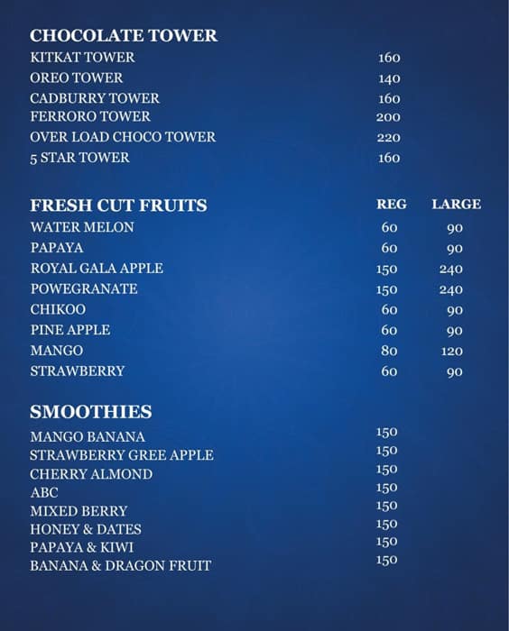 Menu of Cafe Leo, BTM, Bangalore