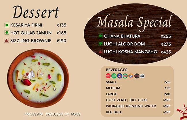 Menu at Masala Kitchen, Kolkata, 33