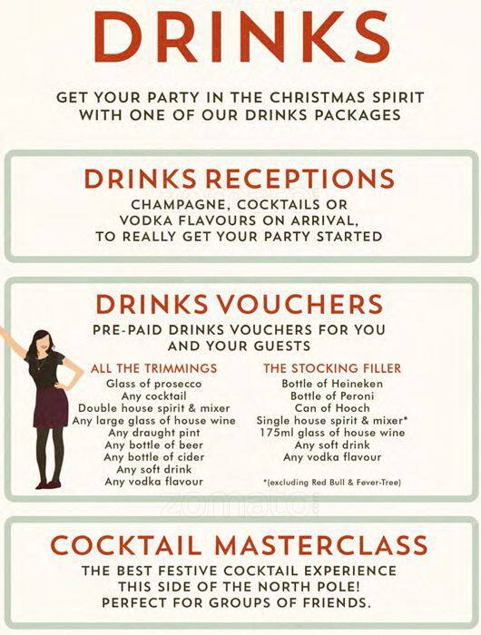 Menu at Revolution pub & bar, London, 140-144 Leadenhall Street
