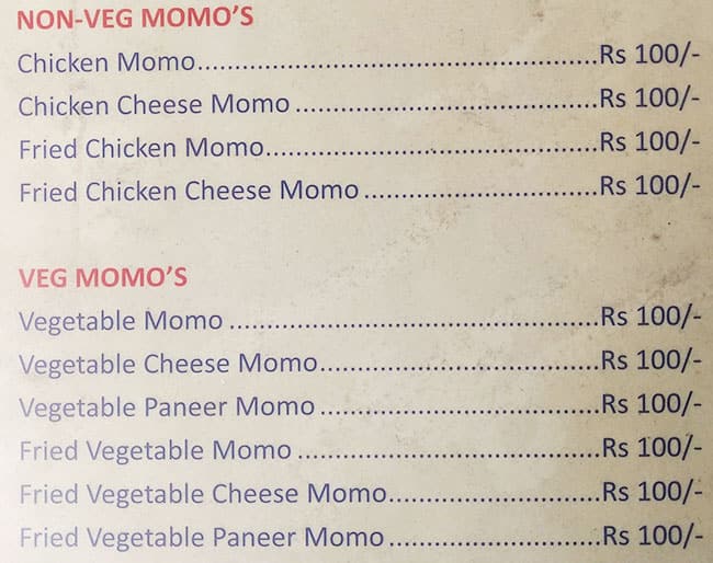 Menu of Grab Some Momo Here, Borivali West, Mumbai