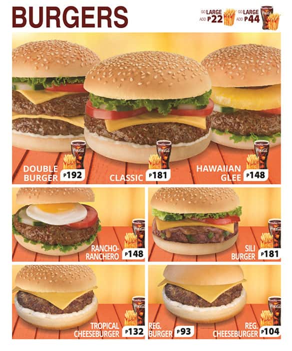 Menu at Tropical Hut restaurant, Parañaque, Presidents Ave.