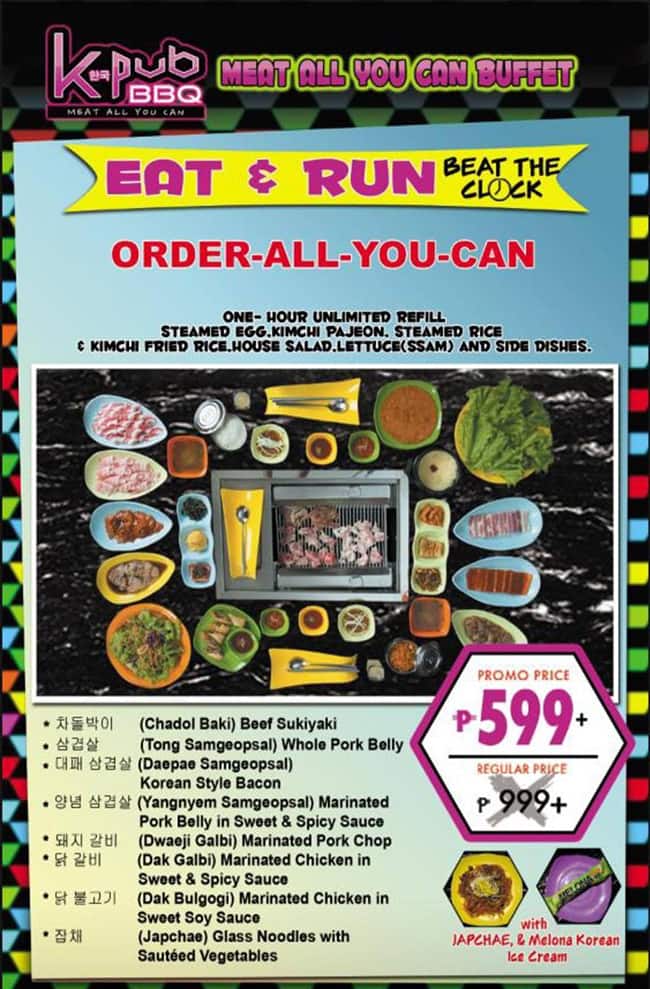 Menu at KPUB BBQ, Quezon City, Space 3003 Level 3 Trinoma Mall