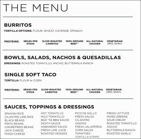 Freebird's Menu, Menu for Freebird's, Selma-Schertz-Cibolo, San Antonio ...