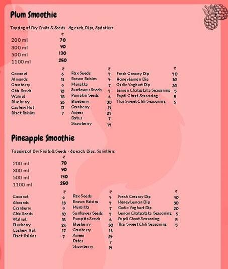 Menu at Falhari - A Fruitful Habit, Gurugram, GF 108H