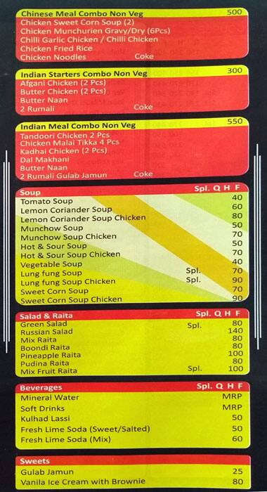 Menu at Red Hot Choolah, Ghaziabad, Shop 1
