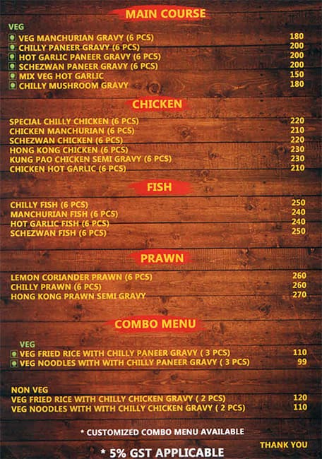 Menu at Galaxy Restaurant, Kolkata