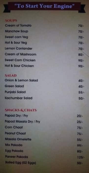Menu of Indori Non-Veg Restaurant, Vijay Nagar, Indore