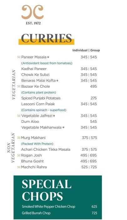 Menu at Copper Chimney - North Indian Food takeaway Near HSR Layout ...