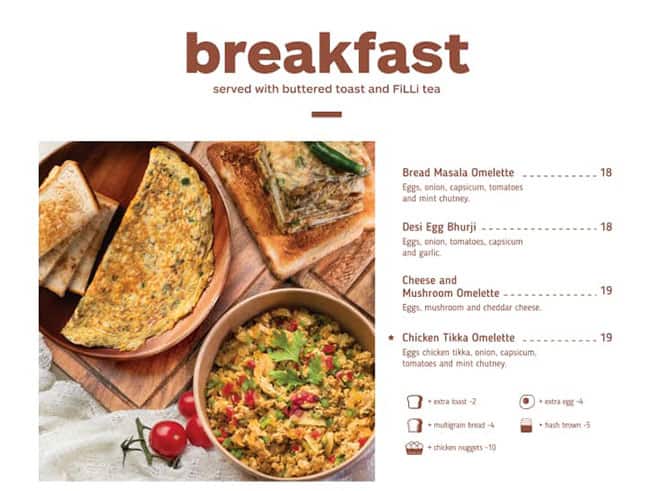 Menu at FiLLi Cafe, Dubai, Icc Academy