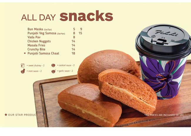 Menu at FiLLi Cafe, Dubai, Icc Academy