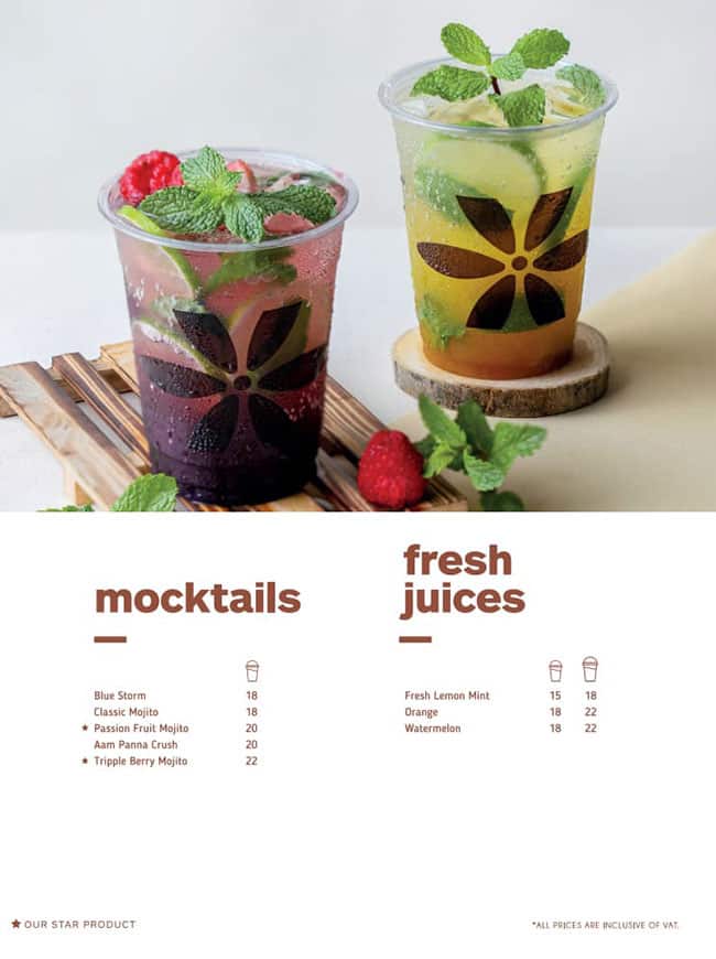 Menu at FiLLi Cafe, Dubai, Icc Academy