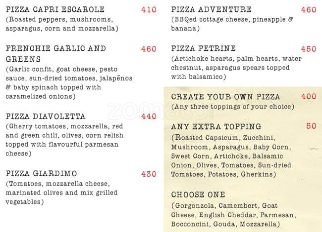 Menu at Garlic And Greens, Chandigarh, 178-178A