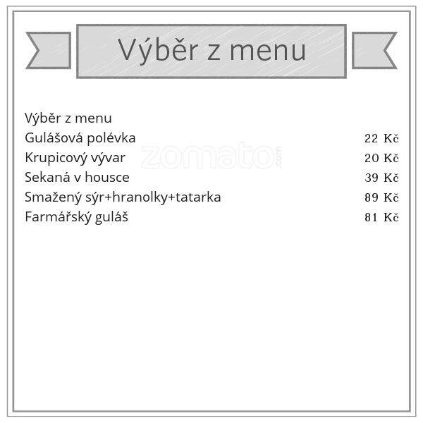 Menu at Jídelna Katusická - Keter s.r.o., Prague