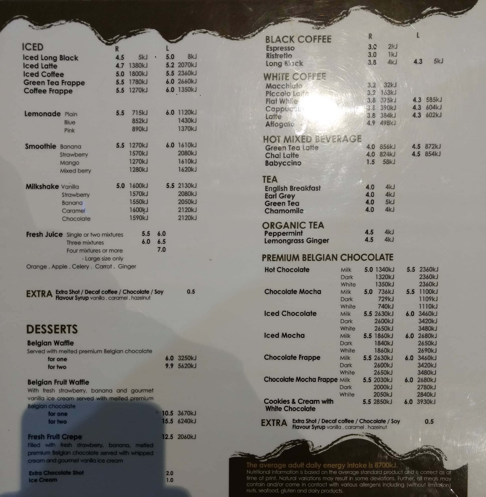 Menu at Caffe Cherry Beans cafe, Merrylands, Lidcombe