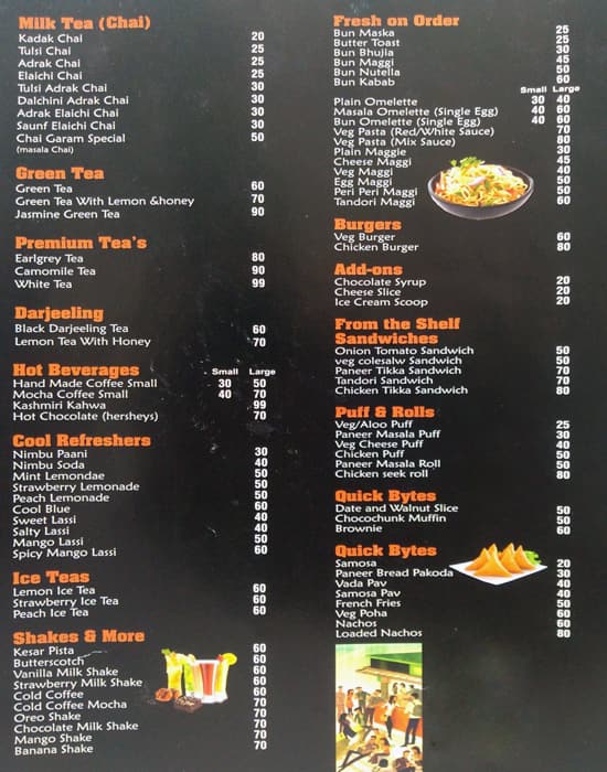Menu at Chai Garam Cafe, Gurugram, CENTRUM PLAZA