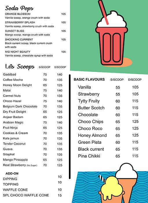 Menu at Let's Scoop Ice Cream Cafe, Hyderabad