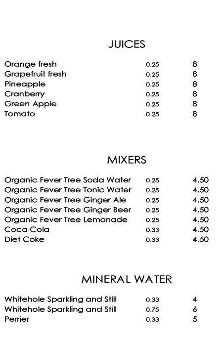 Menu at The Connaught Bar, London, The Connaught