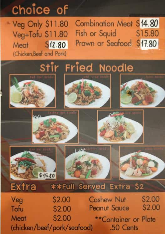 Menu at Thai One on fast food, Macquarie Park, 197 Herring Rd Shop 95
