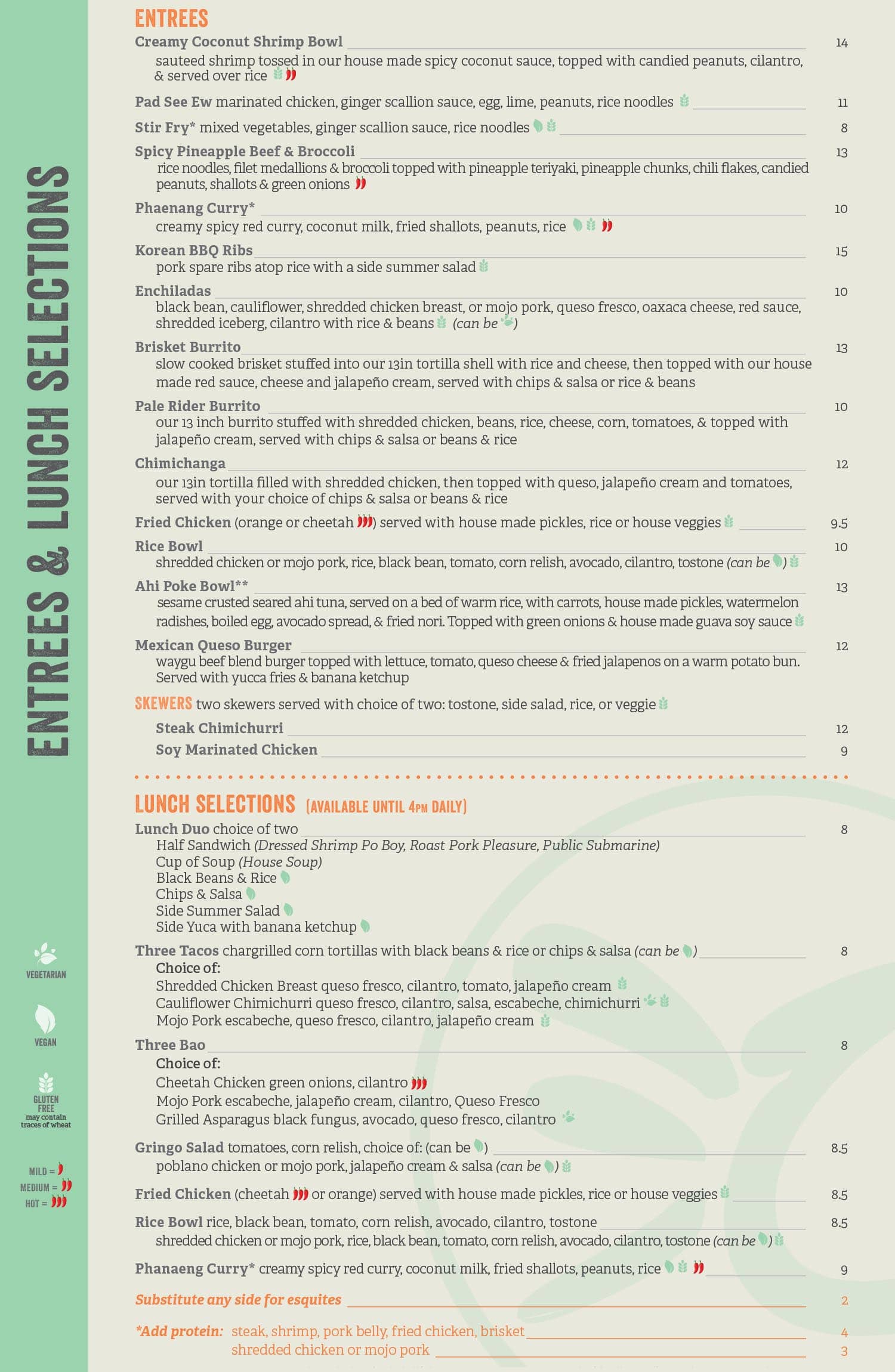 Menu at Third Culture Kitchen restaurant, Titusville