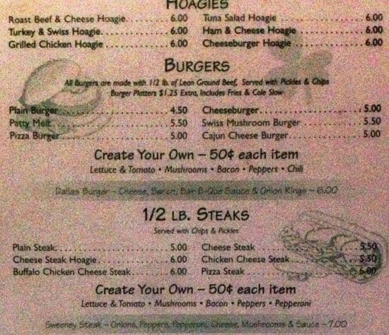 Menu at Curran's Fox Chase pub & bar, Philadelphia, Verree Rd